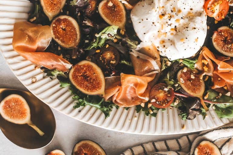Fig and Burrata Salad with Maple Vinaigrette - Britney Breaks Bread