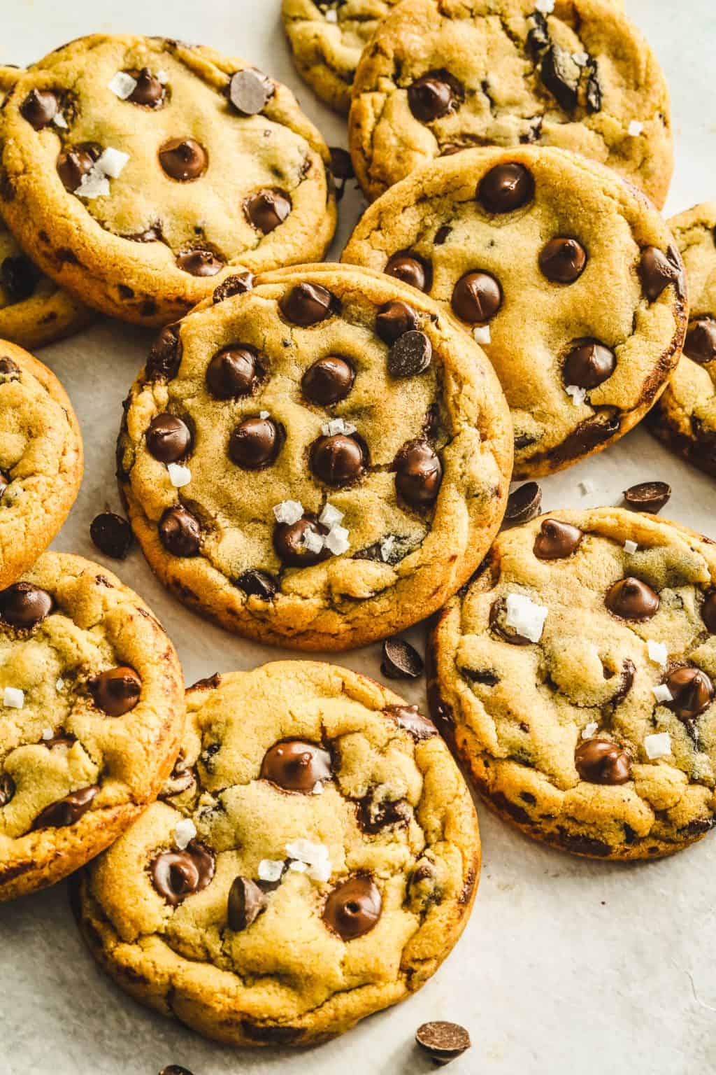 Easy Bakery Style Chocolate Chip Cookies - Britney Breaks Bread