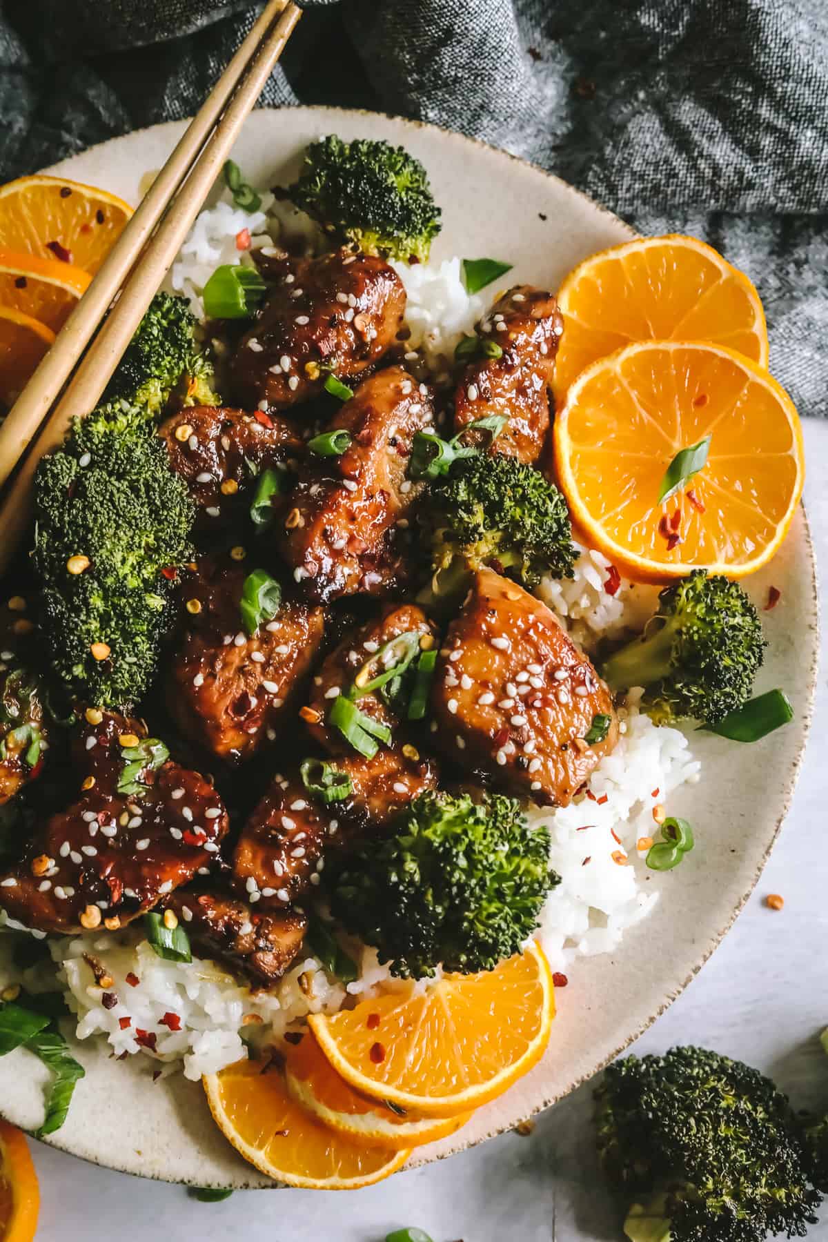 Healthy Orange Sesame Chicken - Britney Breaks Bread