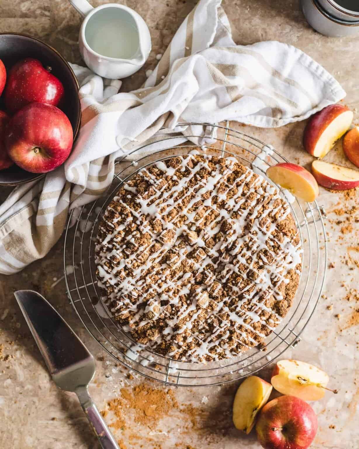 Brown Butter Cinnamon Streusel Coffee Cake - Britney Breaks Bread