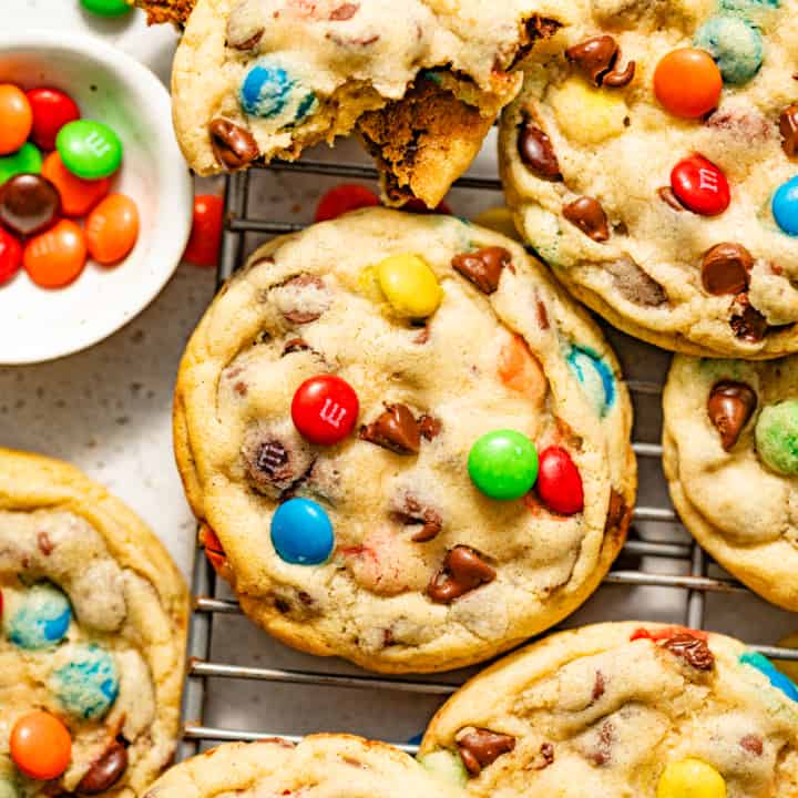 Chocolate Chip Cookies with M&Ms - Britney Breaks Bread