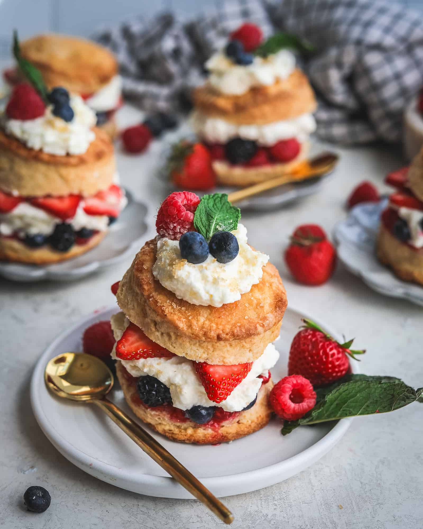 Mixed Berry Shortcakes with Mascarpone Cream - Britney Breaks Bread
