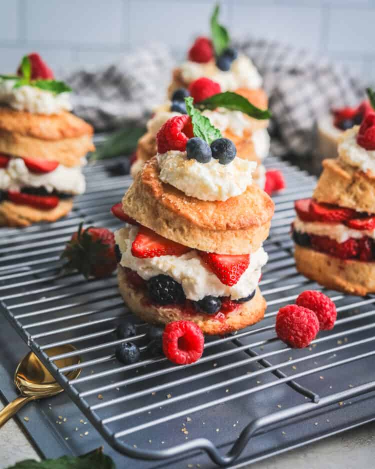 Mixed Berry Shortcakes with Mascarpone Cream - Britney Breaks Bread
