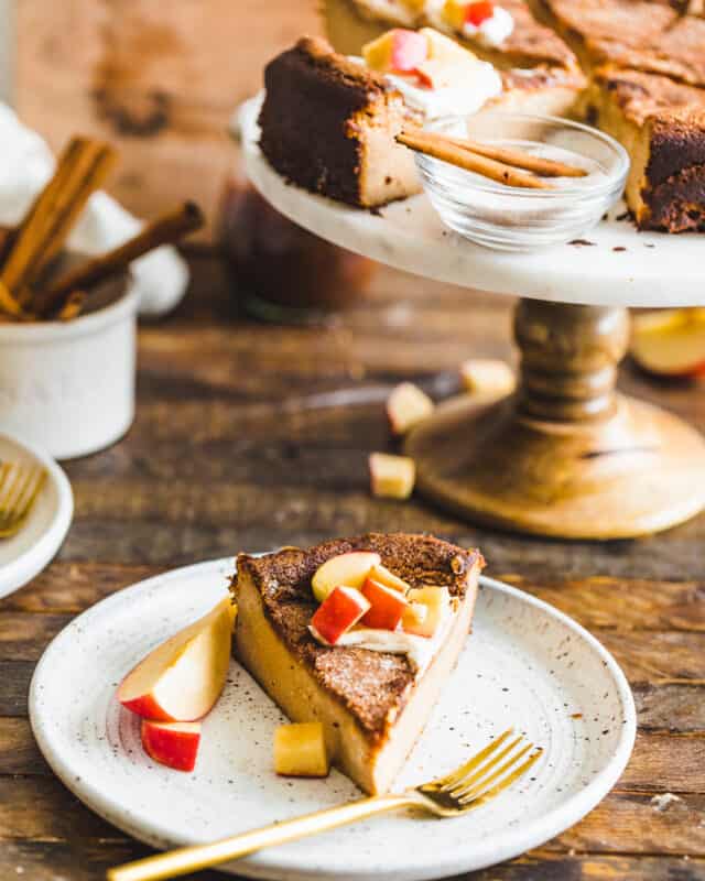 Apple Butter Basque Cheesecake - Britney Breaks Bread