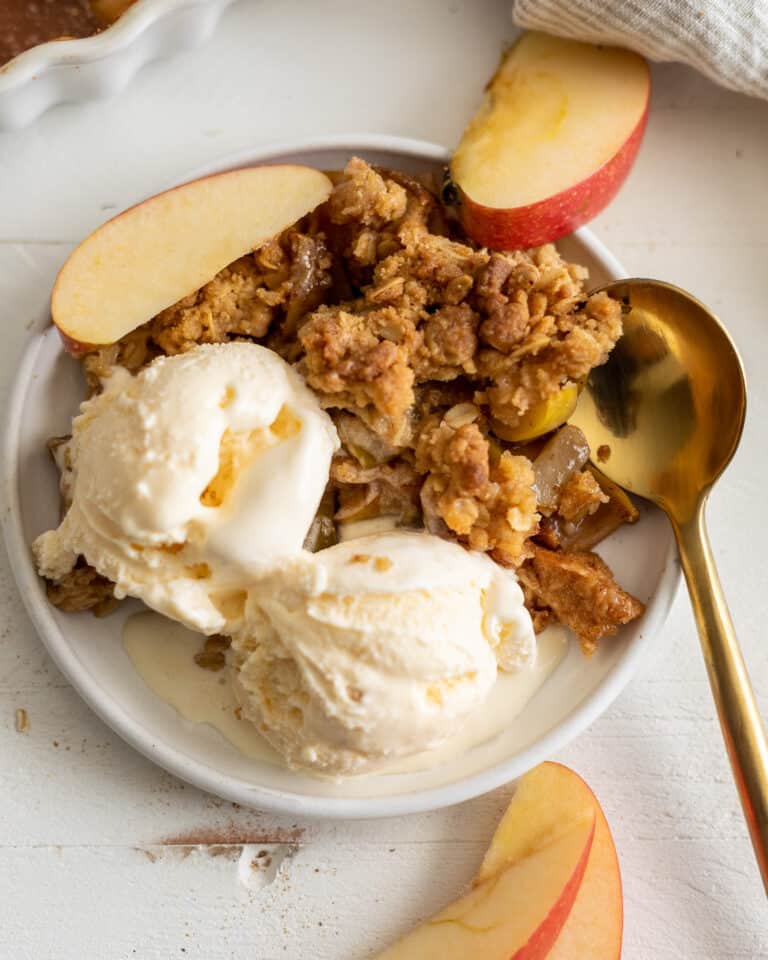 Cinnamon Pear Apple Crisp - Britney Breaks Bread