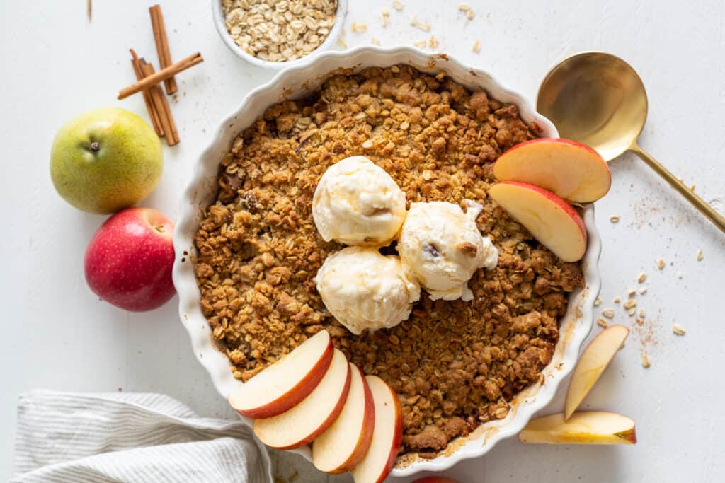 Cinnamon Pear Apple Crisp - Britney Breaks Bread