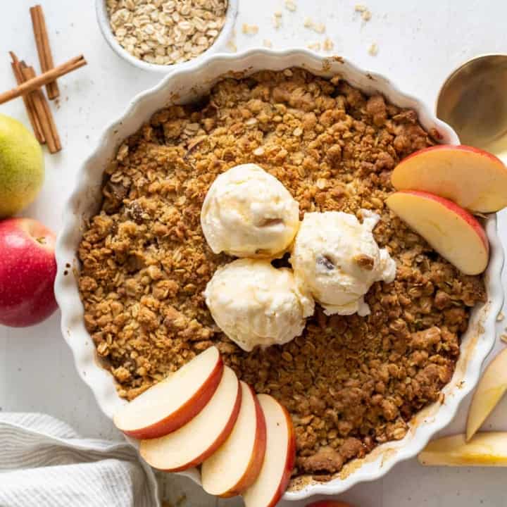 Cinnamon Pear Apple Crisp - Britney Breaks Bread
