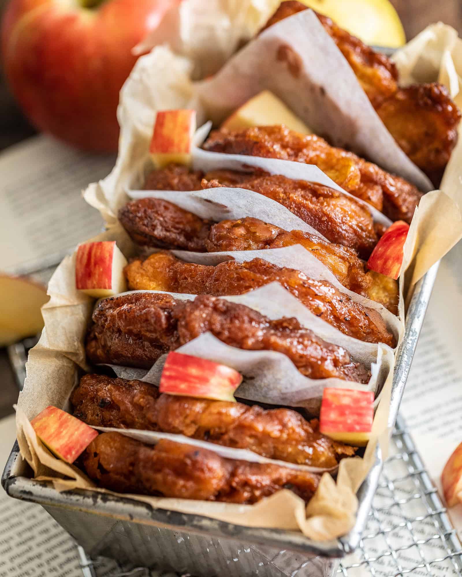 Apple Pear Fritters with Honey Glaze + Video - Britney Breaks Bread