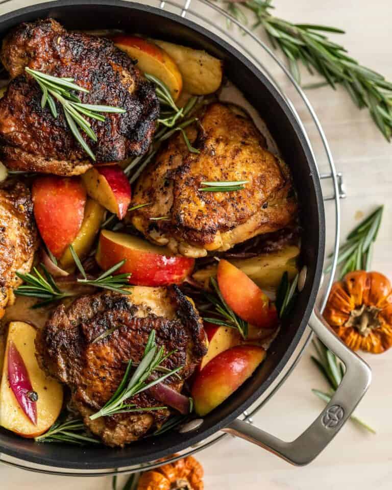 Rosemary Apple Cider Chicken - Britney Breaks Bread