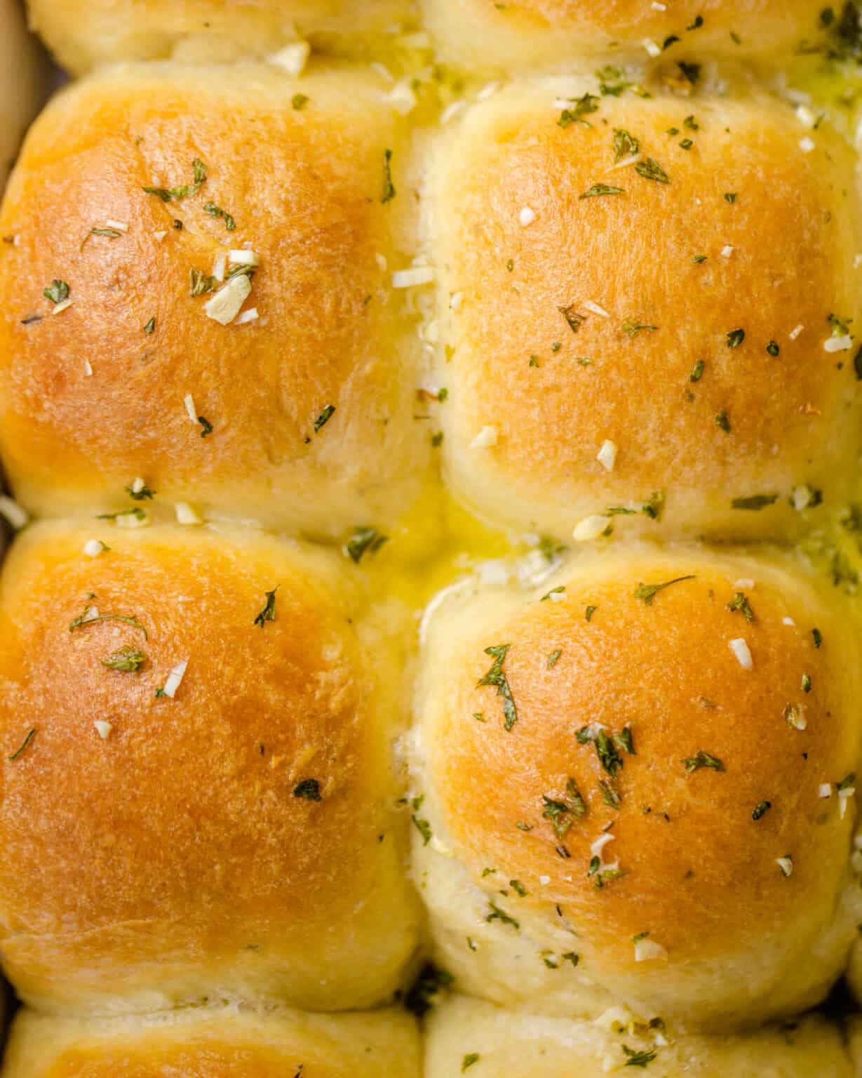 Rosemary Dinner Rolls with Garlic Butter - Britney Breaks Bread