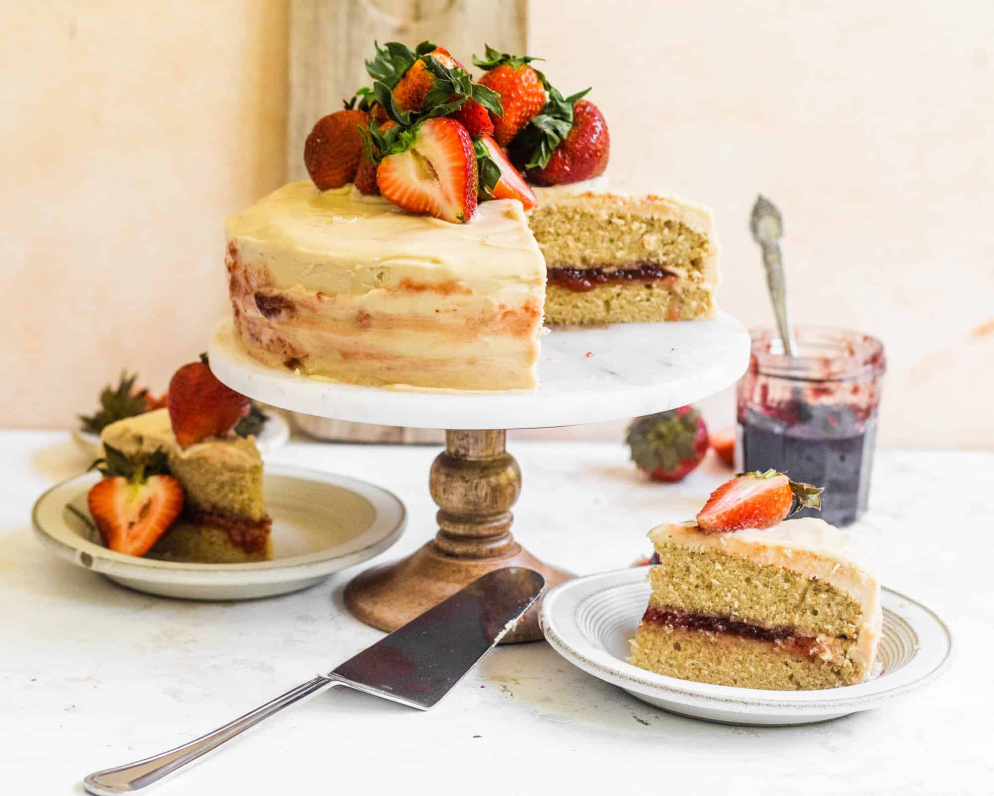 Strawberry Jam Cake - Britney Breaks Bread
