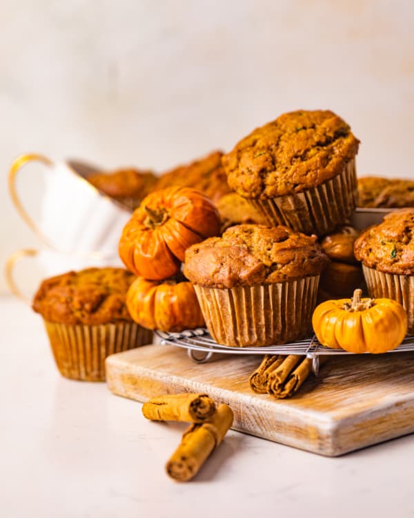 Zucchini Pumpkin Muffins - Britney Breaks Bread