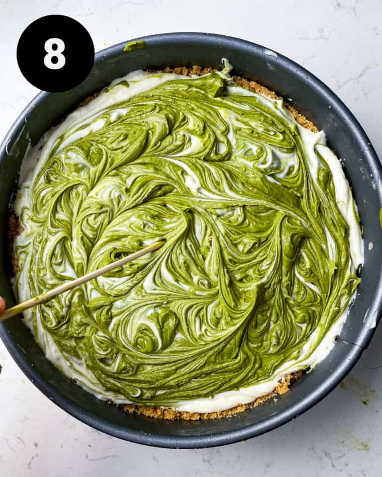 No-Bake Matcha Cheesecake - Britney Breaks Bread