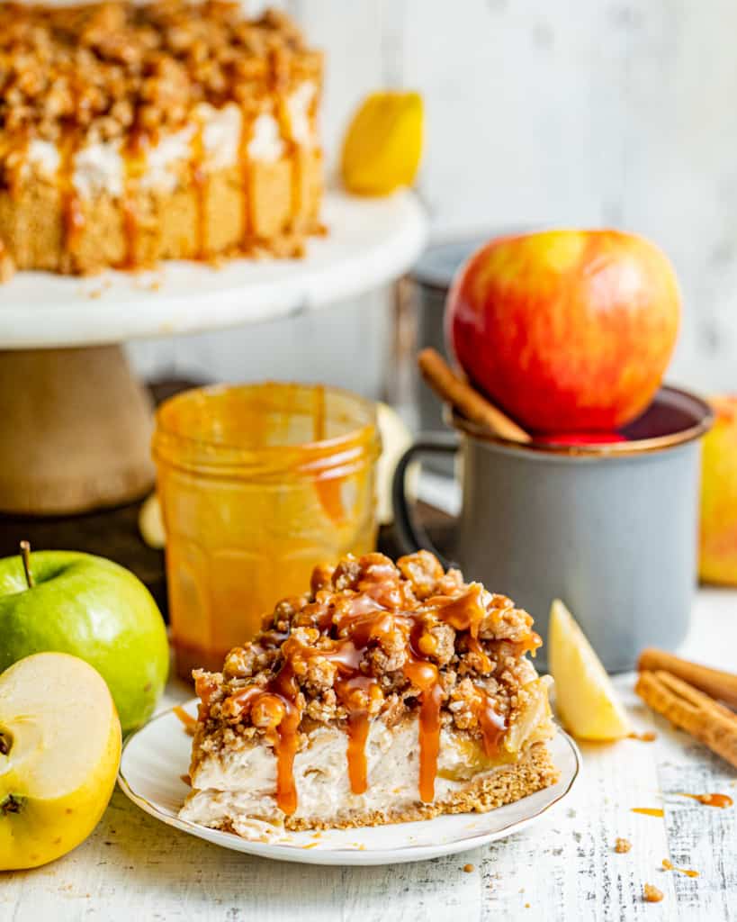 Apple Pie Stuffed Cheesecake - Britney Breaks Bread