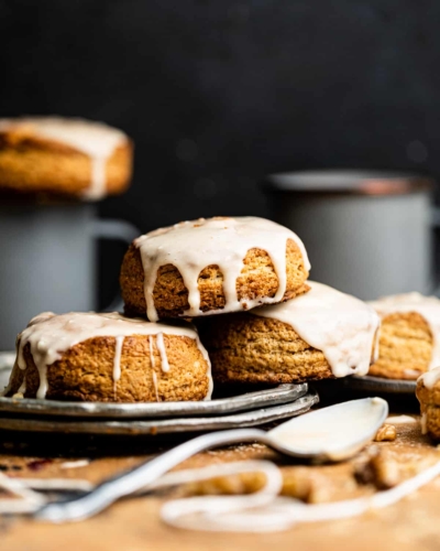 Maple Biscuits with Brown Butter Glaze - Britney Breaks Bread