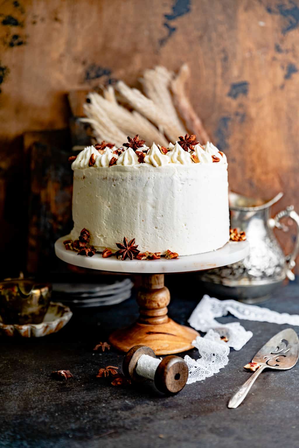 Cardamom Cake with Maple Buttercream - Britney Breaks Bread