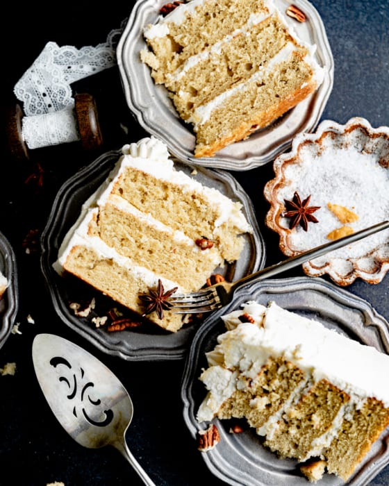 Cardamom Cake with Maple Buttercream - Britney Breaks Bread