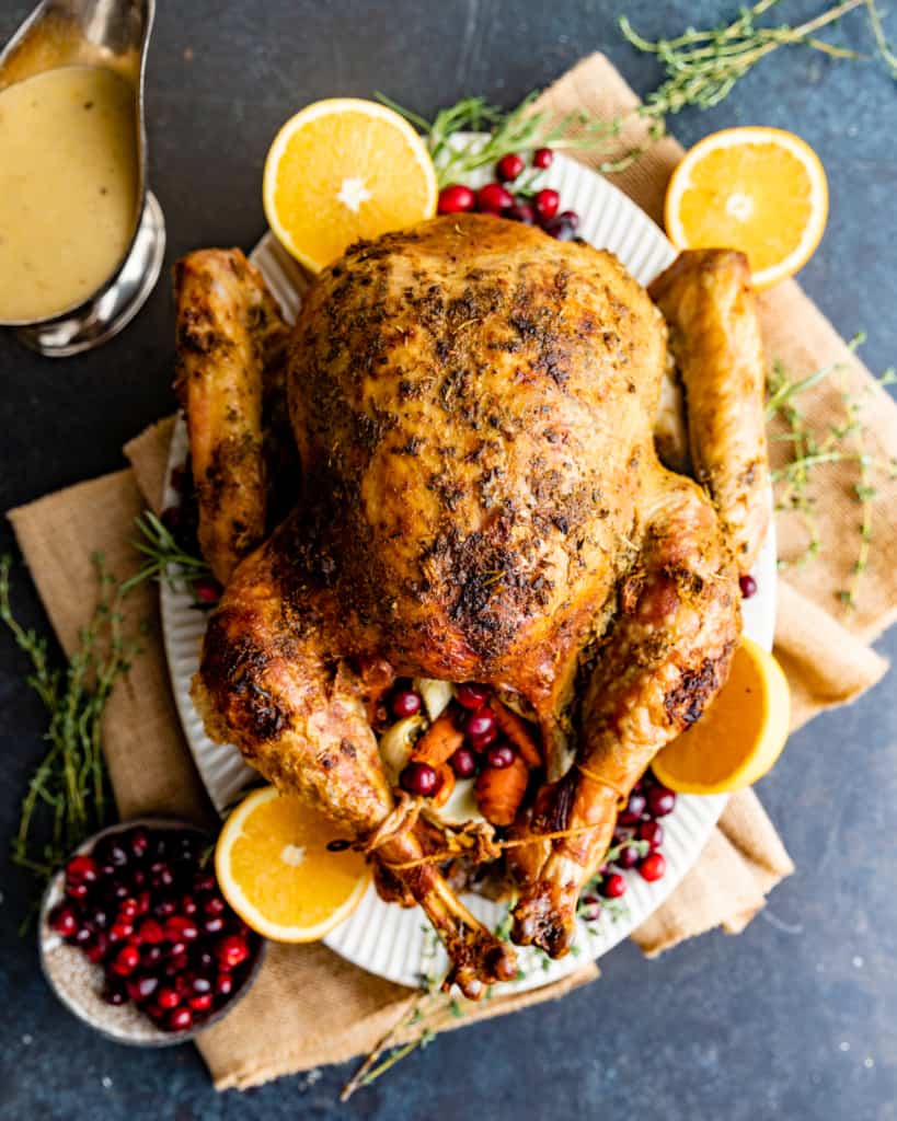Herb Roasted Turkey with Citrus Gravy - Britney Breaks Bread