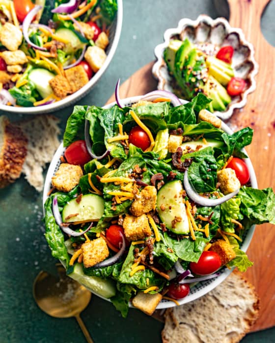 The BEST House Salad (Quick and Easy) - Britney Breaks Bread