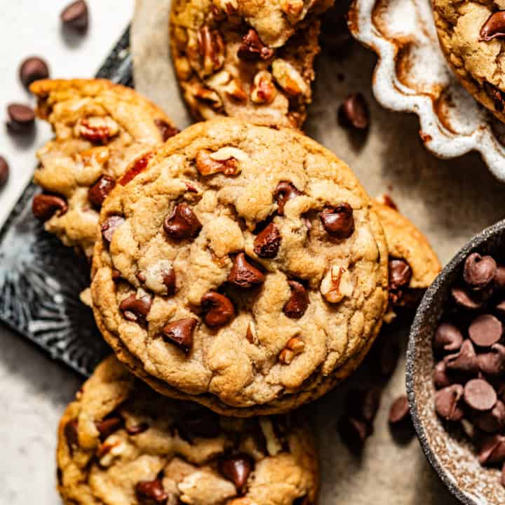 Brown Butter Chocolate Chip Cookies - Britney Breaks Bread