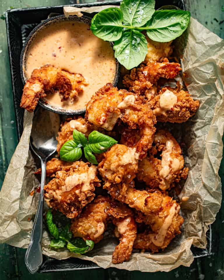 Bang Bang Shrimp (crispy and saucy!) - Britney Breaks Bread