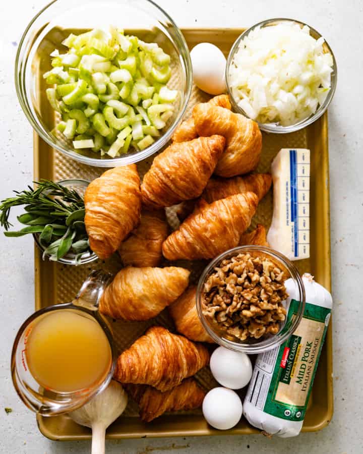 Crispy and Buttery Croissant Stuffing - Britney Breaks Bread