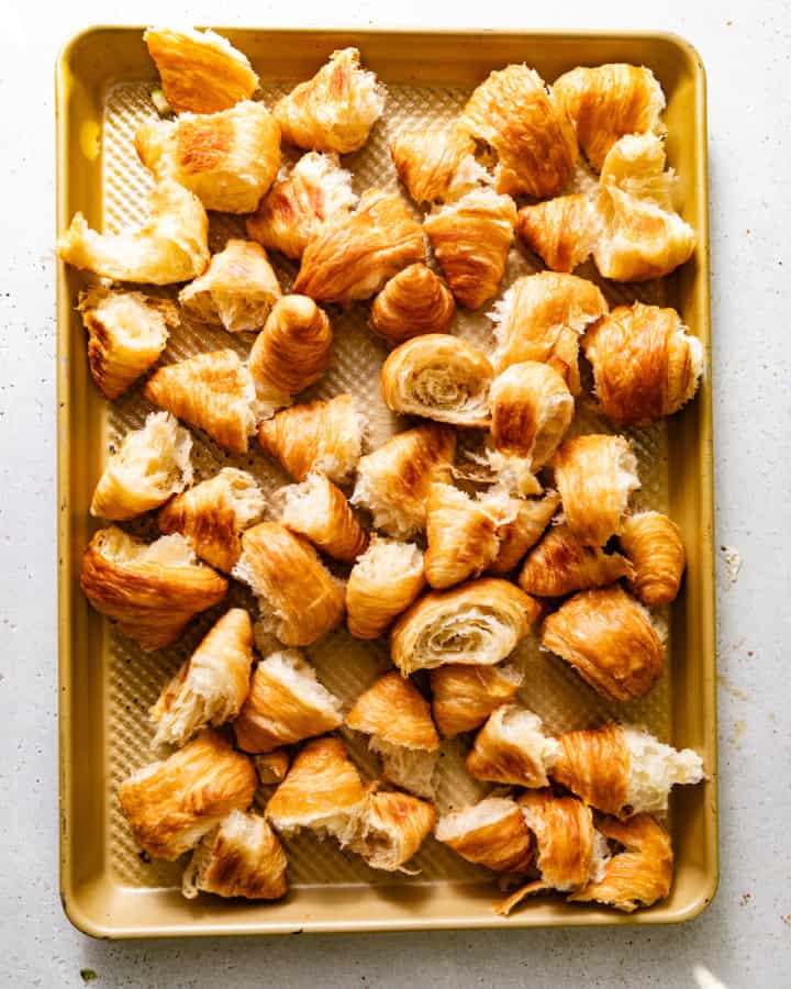 Crispy and Buttery Croissant Stuffing - Britney Breaks Bread