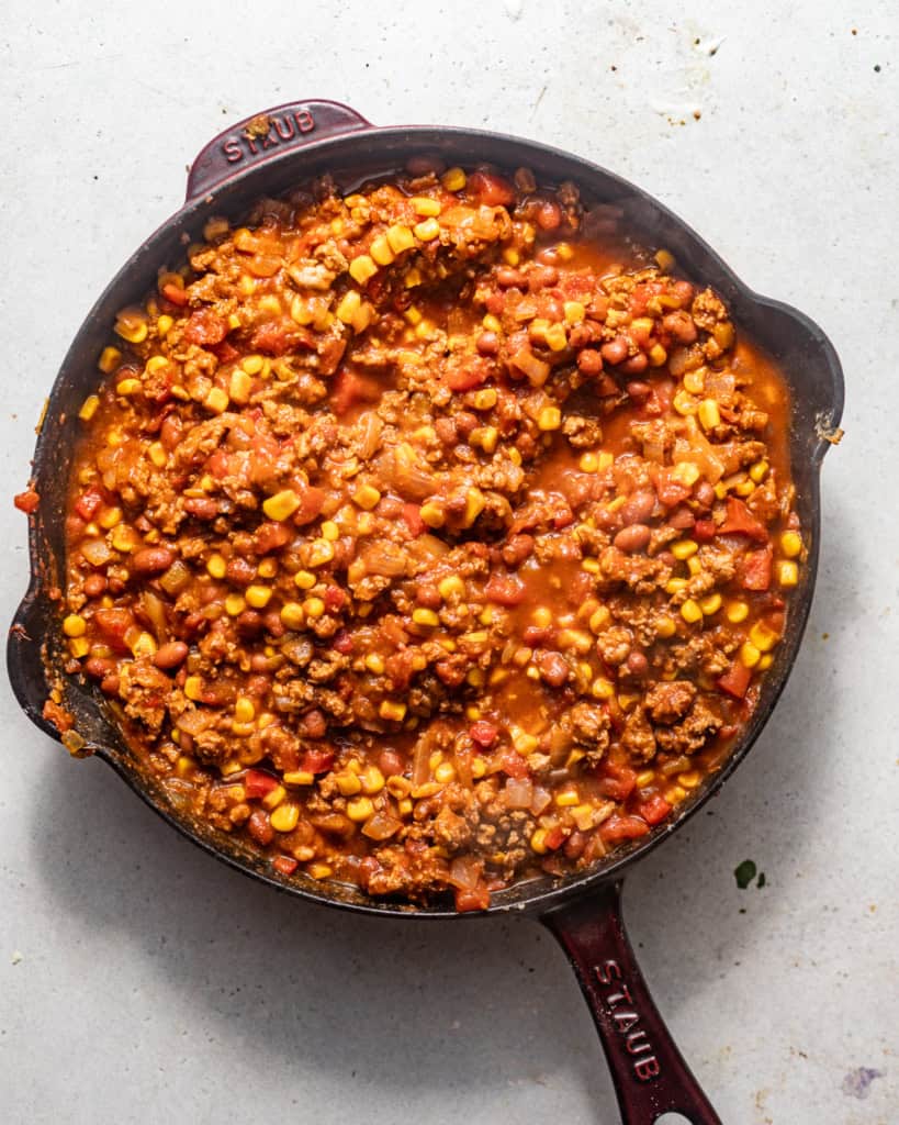Cornbread Cowboy Casserole - Britney Breaks Bread