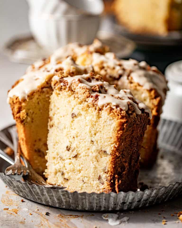 Louisiana Crunch Cake with Brown Butter Glaze - Britney Breaks Bread