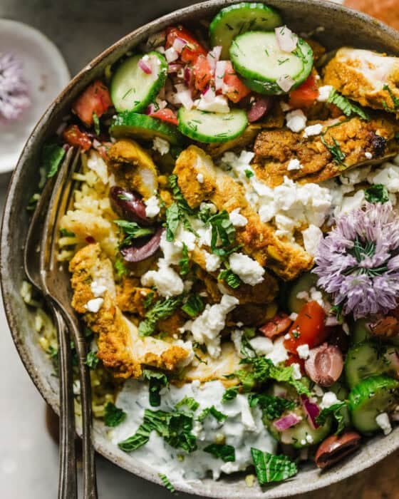 Mediterranean Chicken Bowl - Britney Breaks Bread
