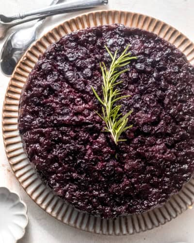 Blueberry Upside Down Cake - Britney Breaks Bread