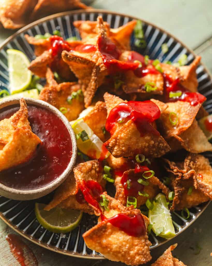 Crispy Homemade Crab Rangoons (quick and easy!) - Britney Breaks Bread