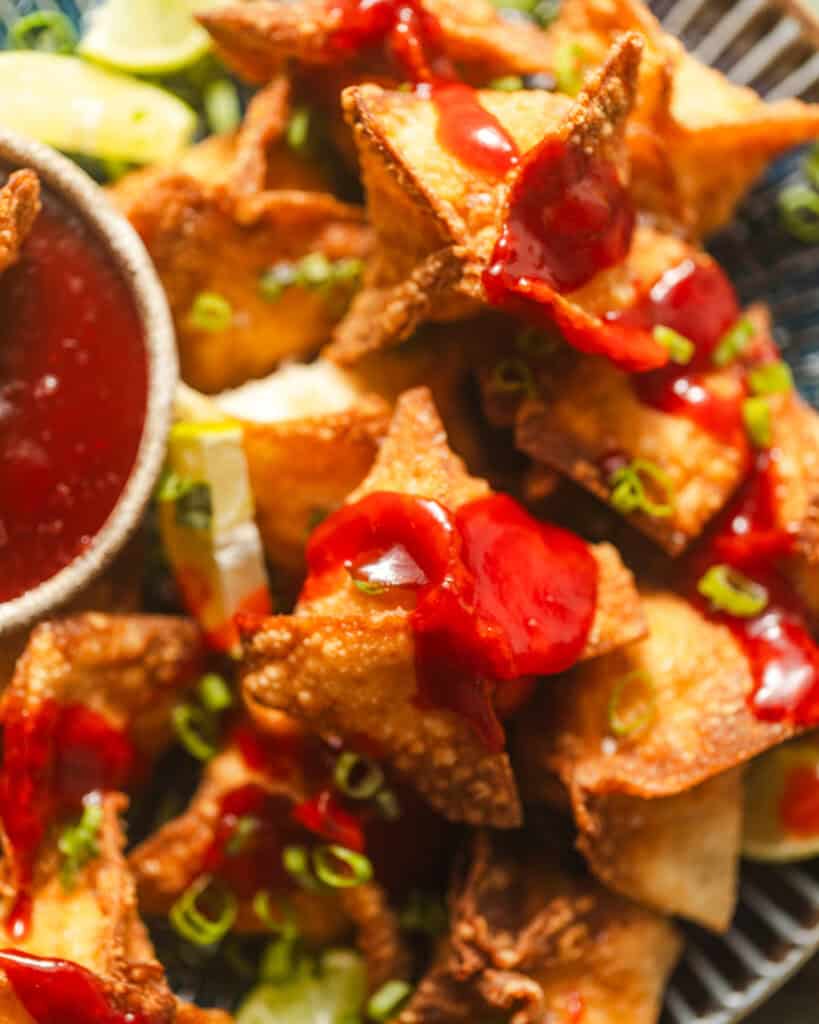 Crispy Homemade Crab Rangoons (quick and easy!) - Britney Breaks Bread