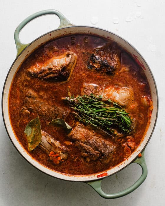 Wine Braised Short Ribs (flavor packed and tender!) - Britney Breaks Bread