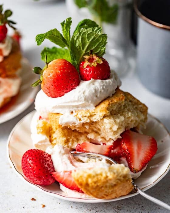 Homemade Strawberry Shortcake with Cream Cheese Whipped Cream - Britney ...