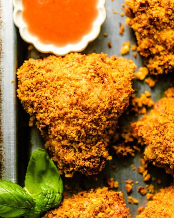 Crispy Oven Baked Fried Chicken - Britney Breaks Bread