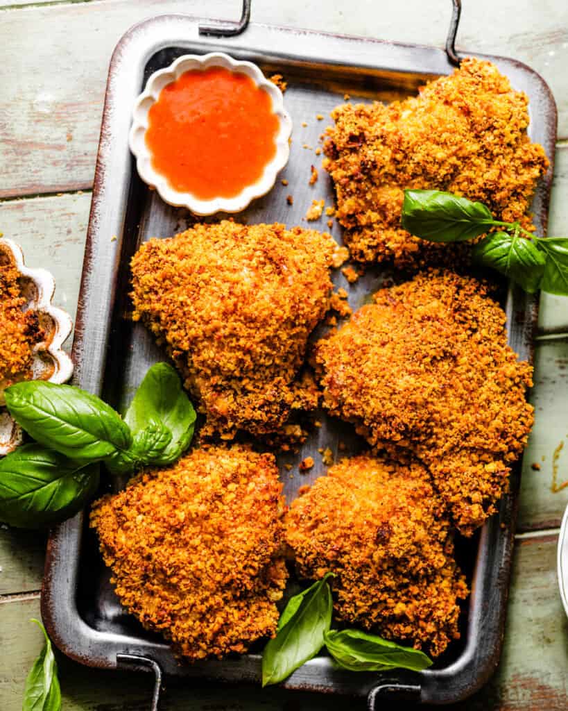 Crispy Oven Baked Fried Chicken - Britney Breaks Bread